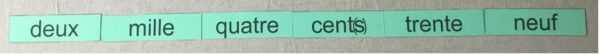 Numération : étiquettes-mots et étiquettes chiffrées – GEM